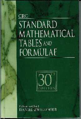 Standard Mathematical Tables and Formulae: Book Covers